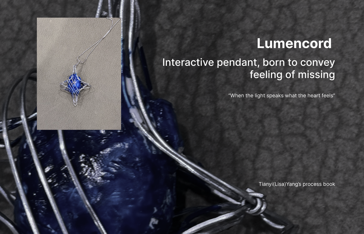 Lumencord - A necklace that conveys missing - Tianyi Yang - UAL Showcase