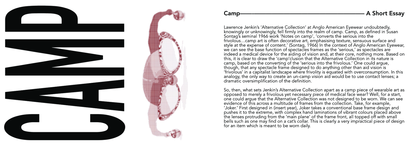 Dissertation: Camp Aesthetics and Eyewear - Will Steven - UAL Showcase