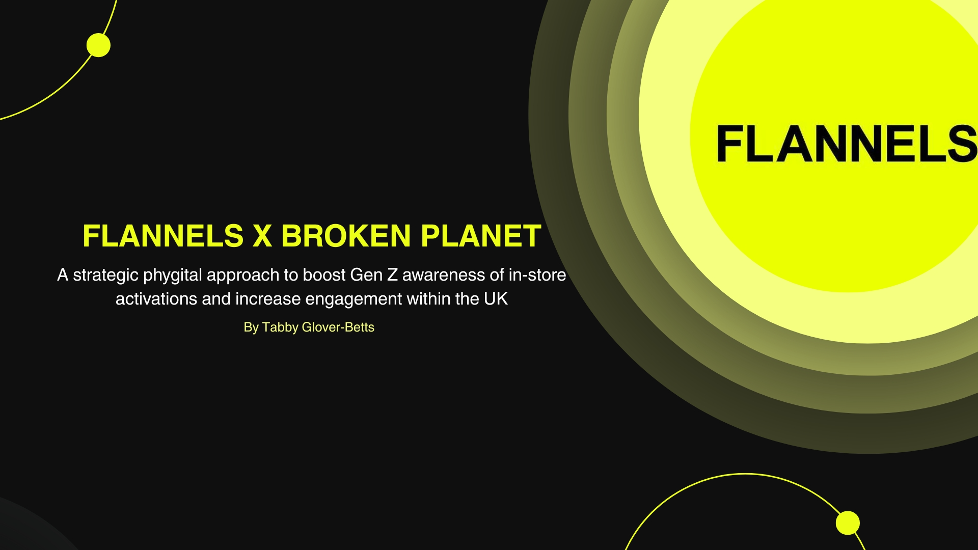 FLANNELS x Broken Planet: Gen Z Phygital Strategy - Tabby Glover-Betts - UAL Showcase